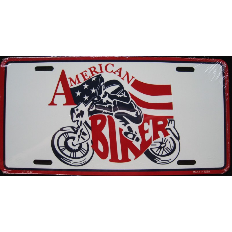 PLAQUE AUTO USA BIKER