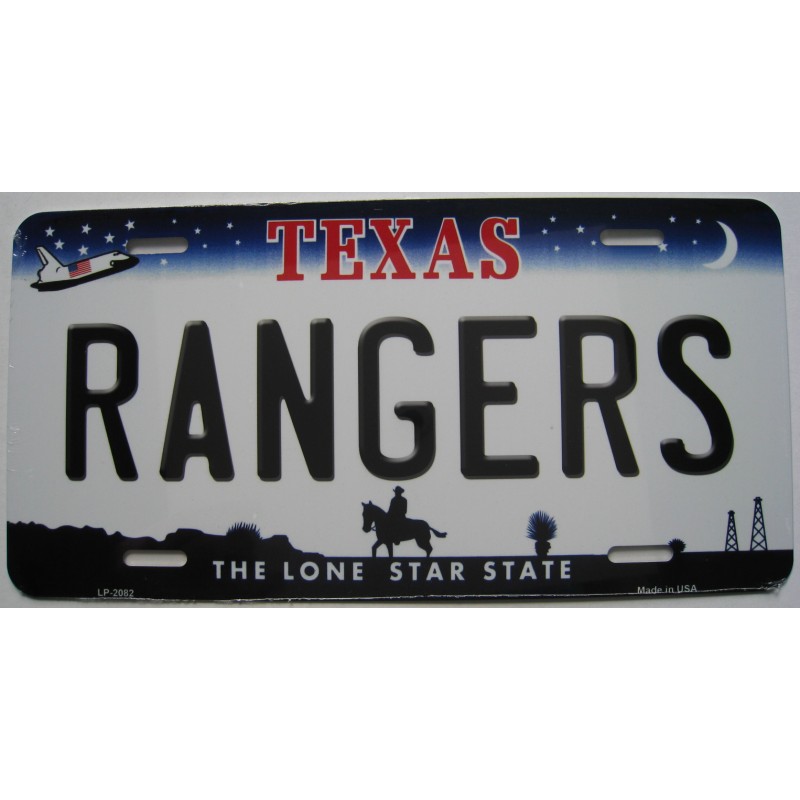PLAQUE AUTO USA TEXAS RANGERS